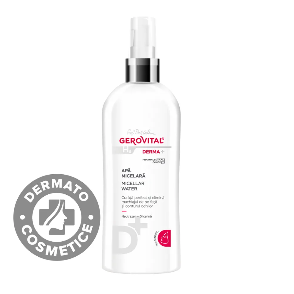 Apa micelara H3 Derma+, 150ml, Gerovital - Pret Avantajos | Minifarm