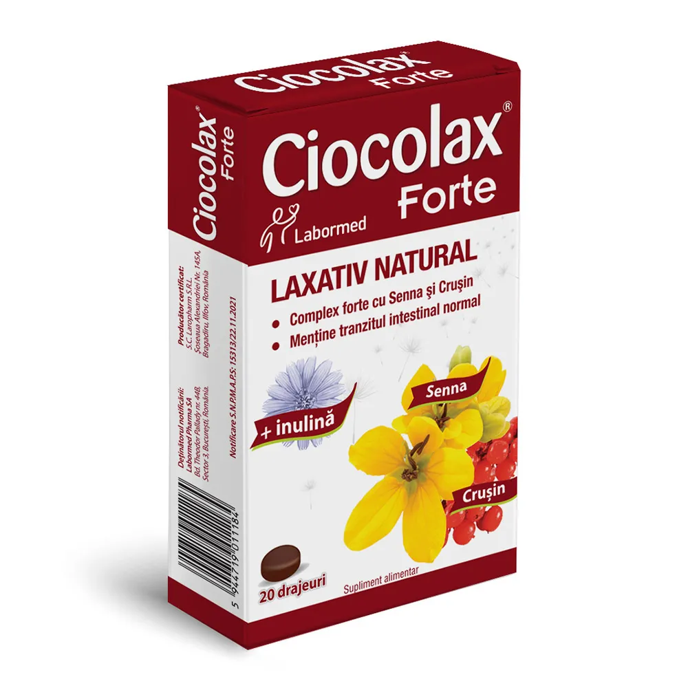 Ciocolax Forte, 20 drajeuri, Labormed - Pret Avantajos | Minifarm
