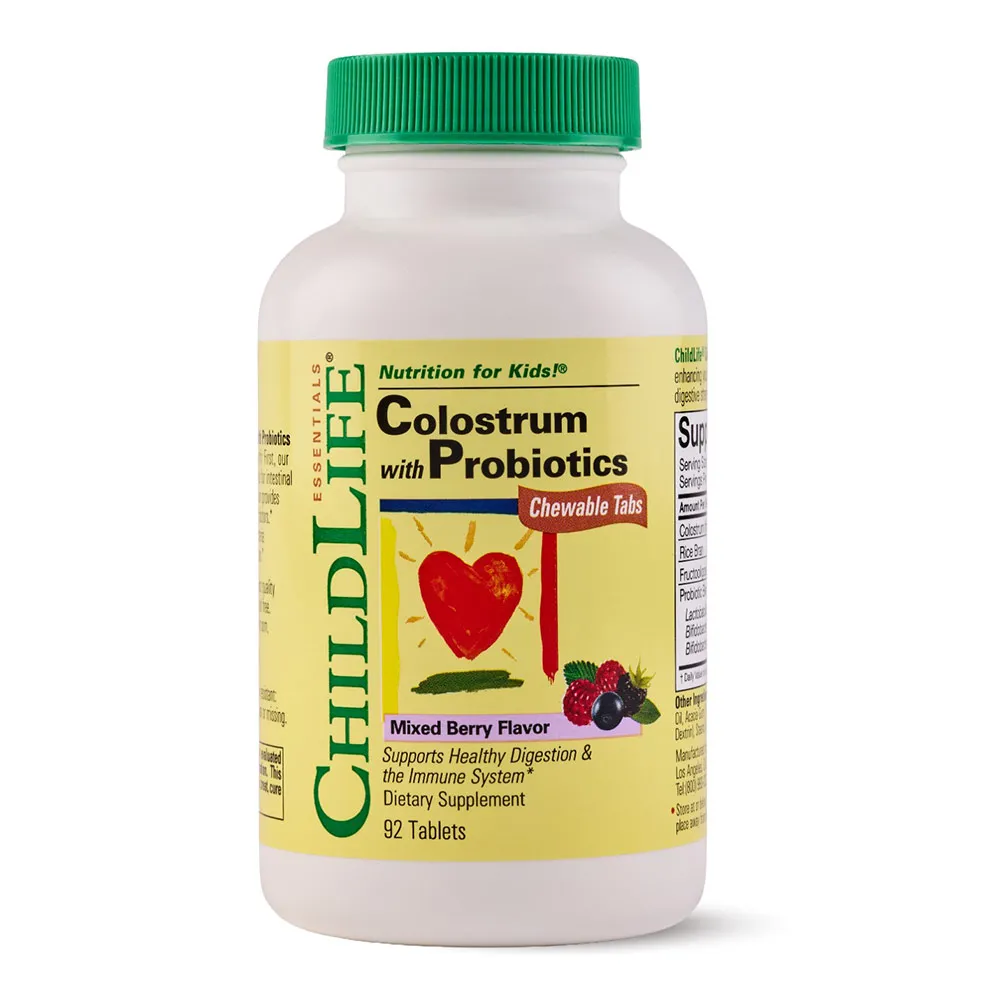 Colostrum with Probiotics ChildLife Essentials, 92 tablete, Secom ...