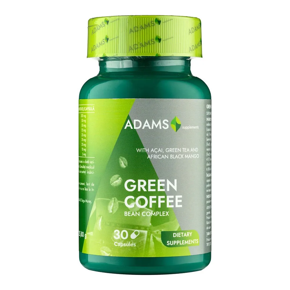 Green Coffee Bean Complex, 30 capsule, Adams Vision - Pret Avantajos ...