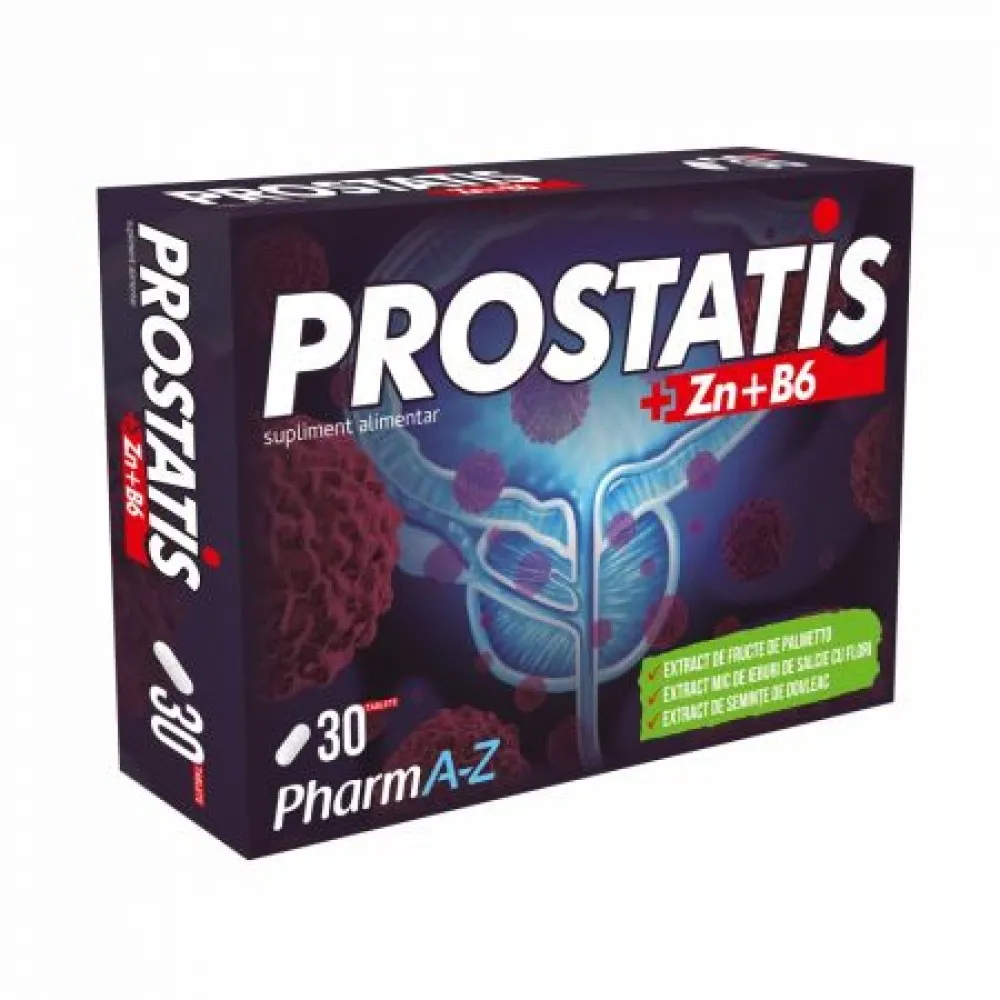 Prostatis Zn+B6, 30 capsule, PharmA-Z - Pret Avantajos | Minifarm